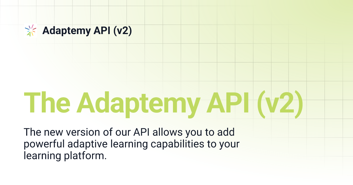 The Adaptemy API (v2) | Adaptemy API (v2)
